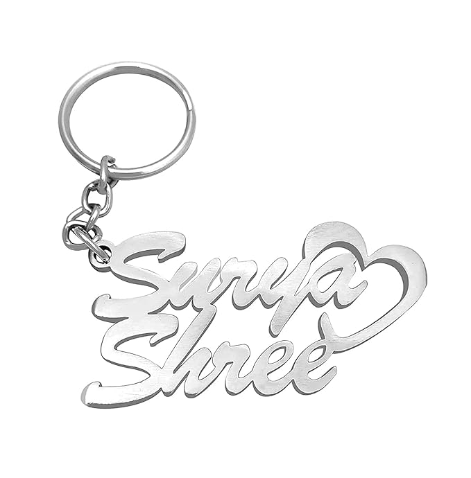 personalized Couple silver Plated Keychain